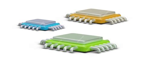 premium vector central processing unit side view vector realistic