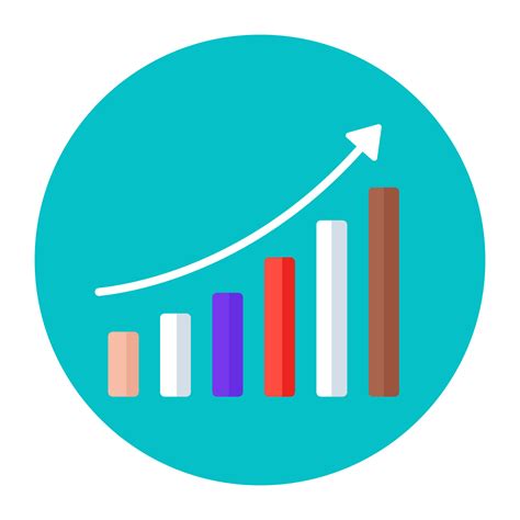 Data Analytics Flat Rounded Icon Of Vertical Chart Vector Art At Vecteezy