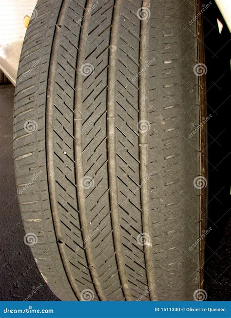 Car Irregular Thread Tire Used Worn Стоковое Фото изображение