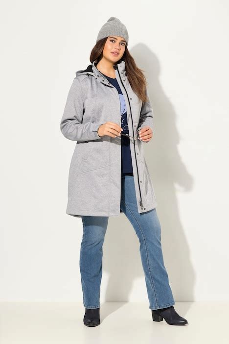 Hyprar Melange Softshell Jacket Mottled Grey Ulla Popken