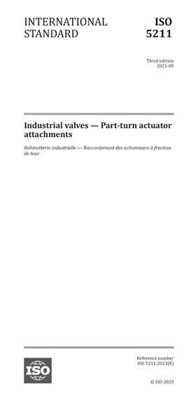 ISO 5211 2023 Industrial Valves Part Turn Actuator Attachments