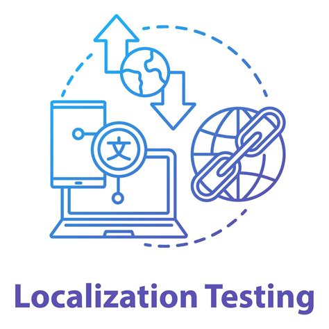 Localization Testing Concept Icon Software Development Stage Idea Thin Line Illustration