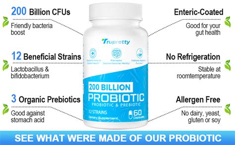 Probiotics For Women Men 200 Billion Cfus 12 Strains
