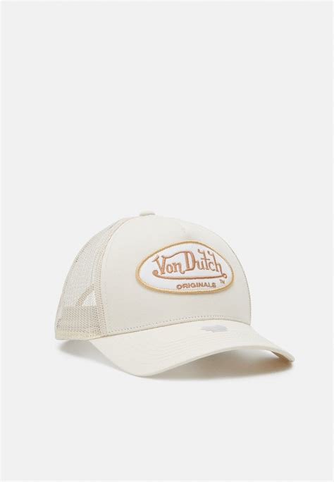 Von Dutch Trucker Boston Unisex Cap Cream Gold Coloured Offwhite