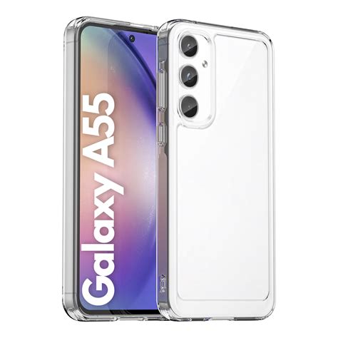 Clear Cover For Samsung Galaxy A55 Shockproof Candy Series Cover