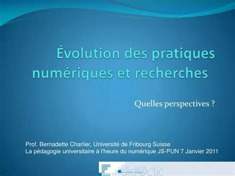 PPT Évolution des pratiques numériques et recherches PowerPoint