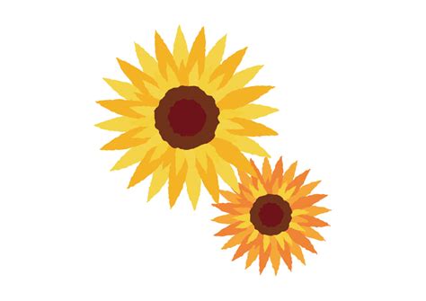 可愛いイラスト無料｜ひまわり イラストダウンロード
