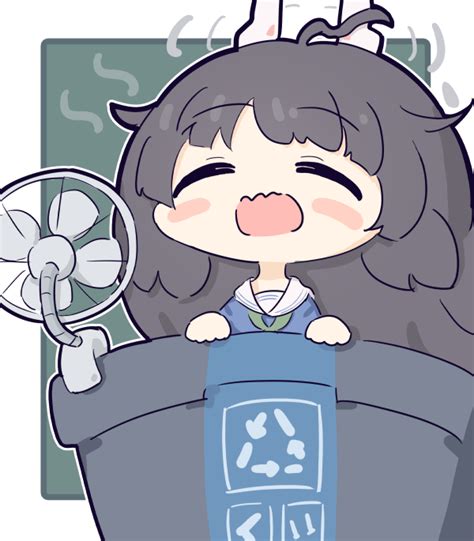 Safebooru 1girl Ahoge Arrow Symbol Black Hair Blue Archive Blue