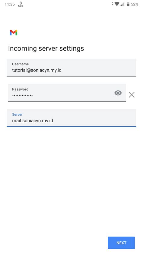 Tutorial Setting Email Hosting Di Email Client Android