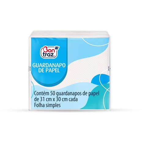 Guardanapo Bontraz Folha Simples Grande Com 50 Unidades Super Koch
