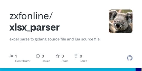 Github Zxfonlinexlsxparser Excel Parse To Golang Source File And