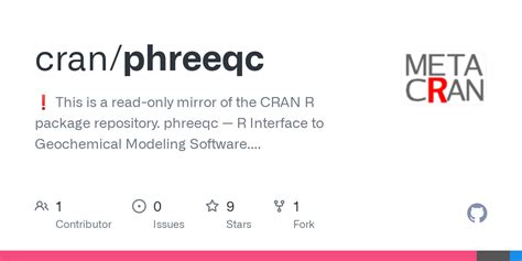 GitHub Cran Phreeqc Exclamation This Is A Read Only Mirror Of The CRAN R Package Repository