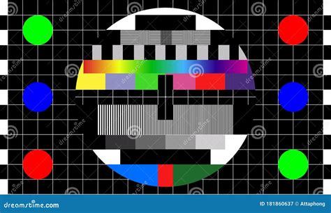 Tv Colour Bars Test Card Screen Smpte Television Color Test