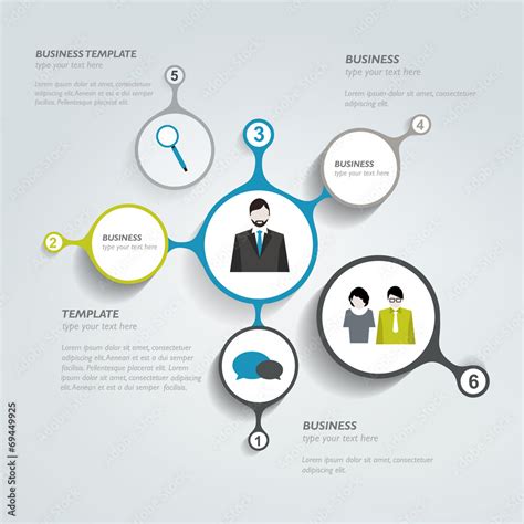 Circle Infographic Chart Vector Template Stock Vector Adobe Stock