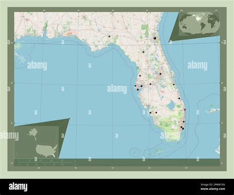 Florida Estado De Estados Unidos De América Abrir Street Map