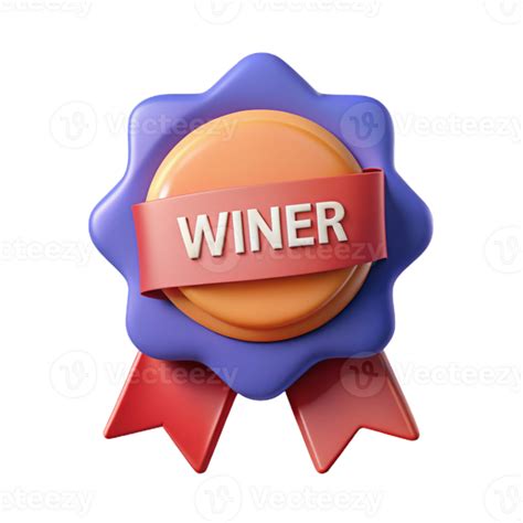 Fascinating Modern Ribbon Badge With The Text Winner Crisp Edges