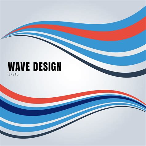 Las ondas lisas abstractas del color azul y rojo diseñan en el fondo blanco 650073 Vector en