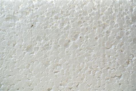 Texture Of White Styrofoam Close Up Universal Insulation Material Made Of Expanded Polystyrene