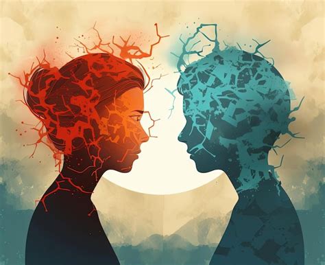 Premium Photo A Portrait Of A Person With A Brain Inside In The Style