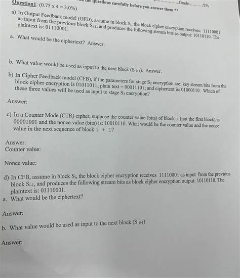 Solved Question1 0 754 3 0 Grade 15 A In Output Chegg