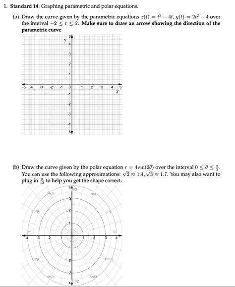 Solved Standard 14 Graphing Parametric And Polar Equations