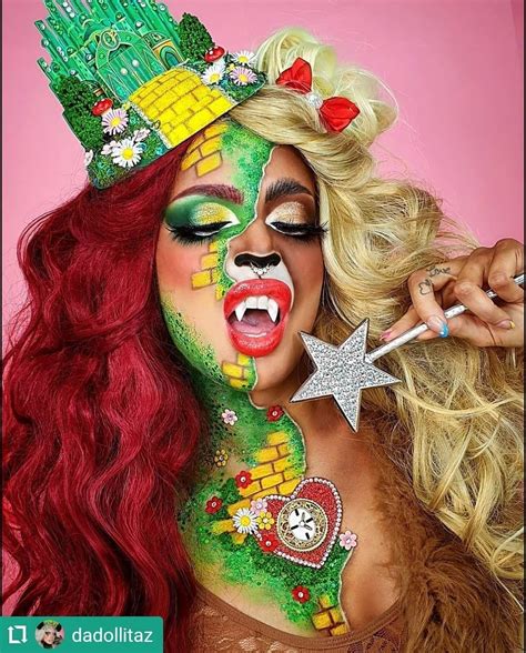 Halloween Color On Instagram Makeupoftheday ♥️💚♥️ Makeup Body