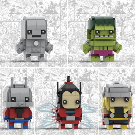 Lego Moc Avengers Classic Brickheadz Collection By Drbrickheadz
