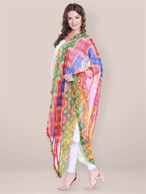 Multicoloured Chiffon Dupatta Dupatta Bazaar