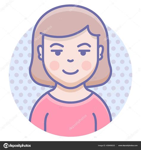 Girl Filled Outline Avatars Icon Filled Outline Style Stock Vector By