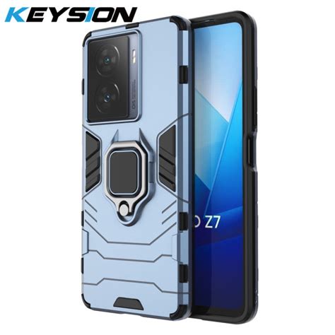 KEYSION Shockproof Armor Case For IQOO Z7 5G Z7X 11 10 Pro Silicone PC