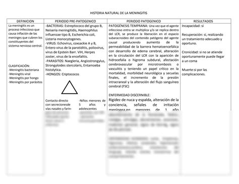 Solution Historia Natural De Meningitis Pdf Studypool