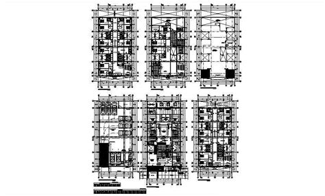 Floor Distribution Plan Cover Plan And Auto Cad Details Of House Building Dwg File Artofit