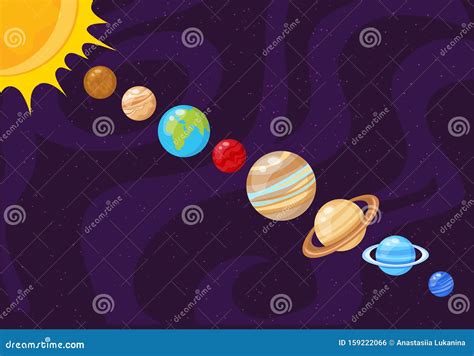 Planets Of Solar System Stock Vector Illustration Of Objects 159222066