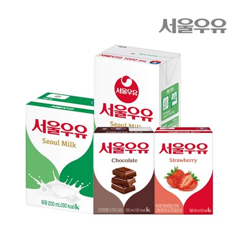 [서울우유] 멸균 흰우유1000ml X 10팩 딸기 초코 흰우유 200ml 티몬