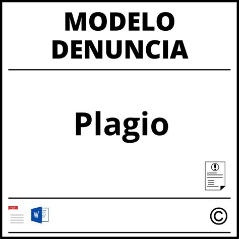 Modelo De Denuncia Por Plagio