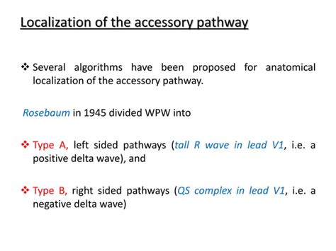 Localization Of Wpw Accessory Pathway By Surface Ecg Ppt