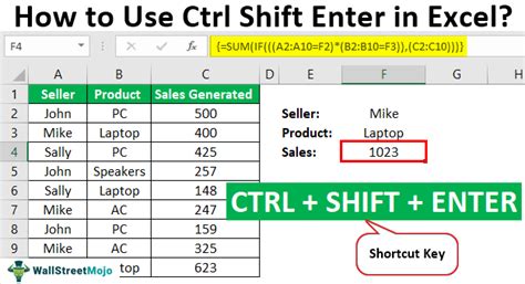 Ctrl Shift Enter In Excel When How To Use Ctrl Shift Enter