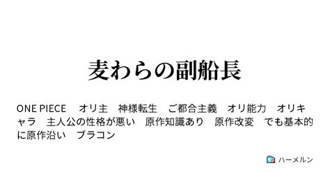 麦わらの副船長 ハーメルン