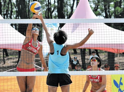 中野・藤田組（米子西高）5位 かごしま国体 ビーチバレー少年女子 日本海新聞 Netnihonkai