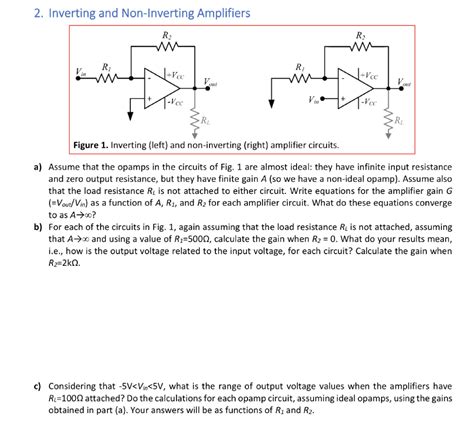 Solved Inverting and Non-Inverting Amplifiersa) ﻿Assume that | Chegg.com