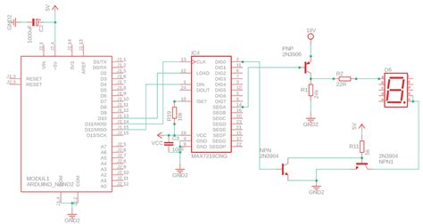 MAX7219 High Voltage 7 LEDs In Series LEDs And Multiplexing Arduino