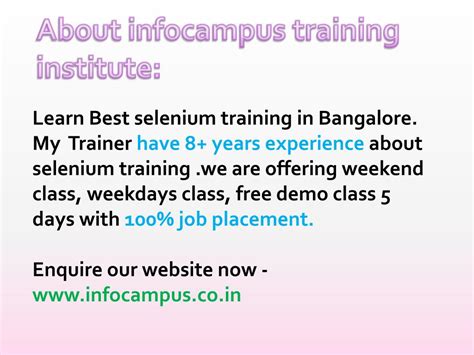 Ppt Selenium Training Institute In Bangalore Powerpoint Presentation Id 7438314