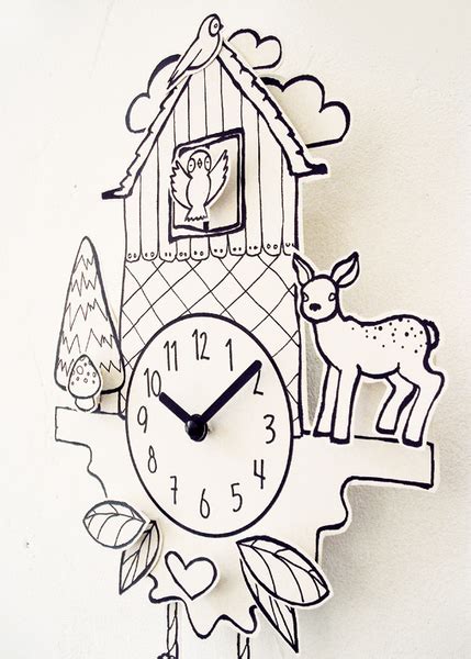 Of You I Am Fond Paper Cuckoo Clock