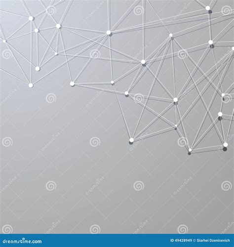 Abstract Perspective Molecular Structure Background Stock Vector