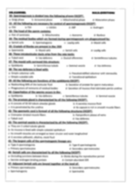 SOLUTION Histo Mcq Male Genital System Midterm Exam With Solution Faculty Of Medicine With