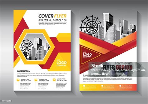 브로셔 디자인 현대적인 레이아웃 연례 보고서 포스터 화려한 삼각형a4의 전단지 기술 과학 밝은 배경의 시장을 위한 기하학적 모양 0명에 대한 스톡 벡터 아트 및 기타 이미지