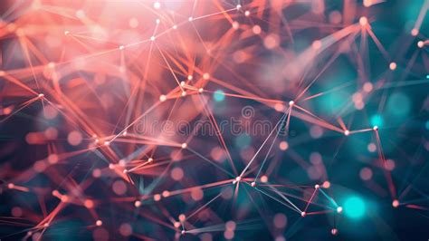 Minimalist Data Network Interconnected Nodes Abstract Stock Illustration Illustration Of