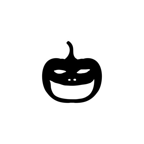 Scary Pumpkin For Sign Icon Symbol And Halloween Art Illustration