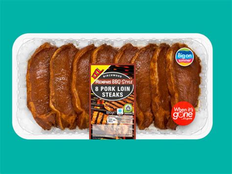 Birchwood 8 Memphis Bbq Style Pork Loins Steaks Lidl Great Britain