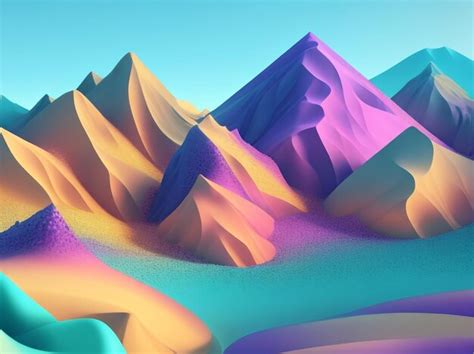 Premium Ai Image Abstract 3d Landscape Data Visualization Concept